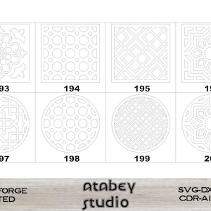 Panels Collection , Geometric Patterns, Cnc Vector Files, for Laser Cut ...
