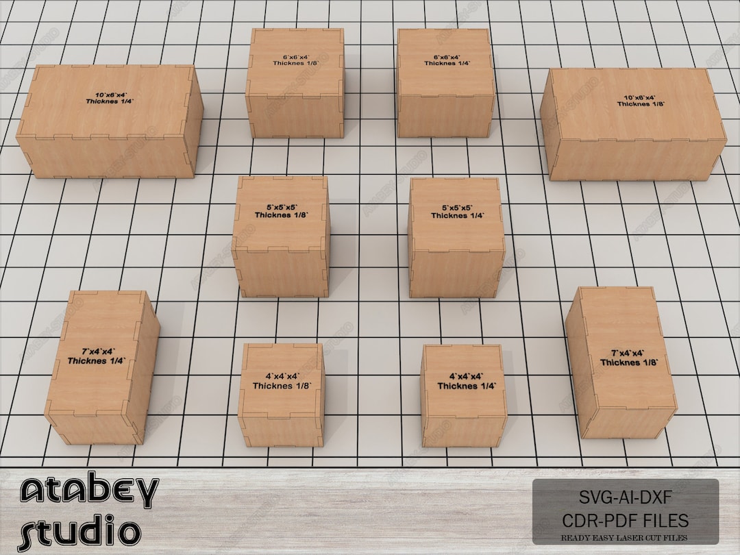 DIY Laser Cut Box Designs - Multiple Sizes for Creative Projects,closed ...