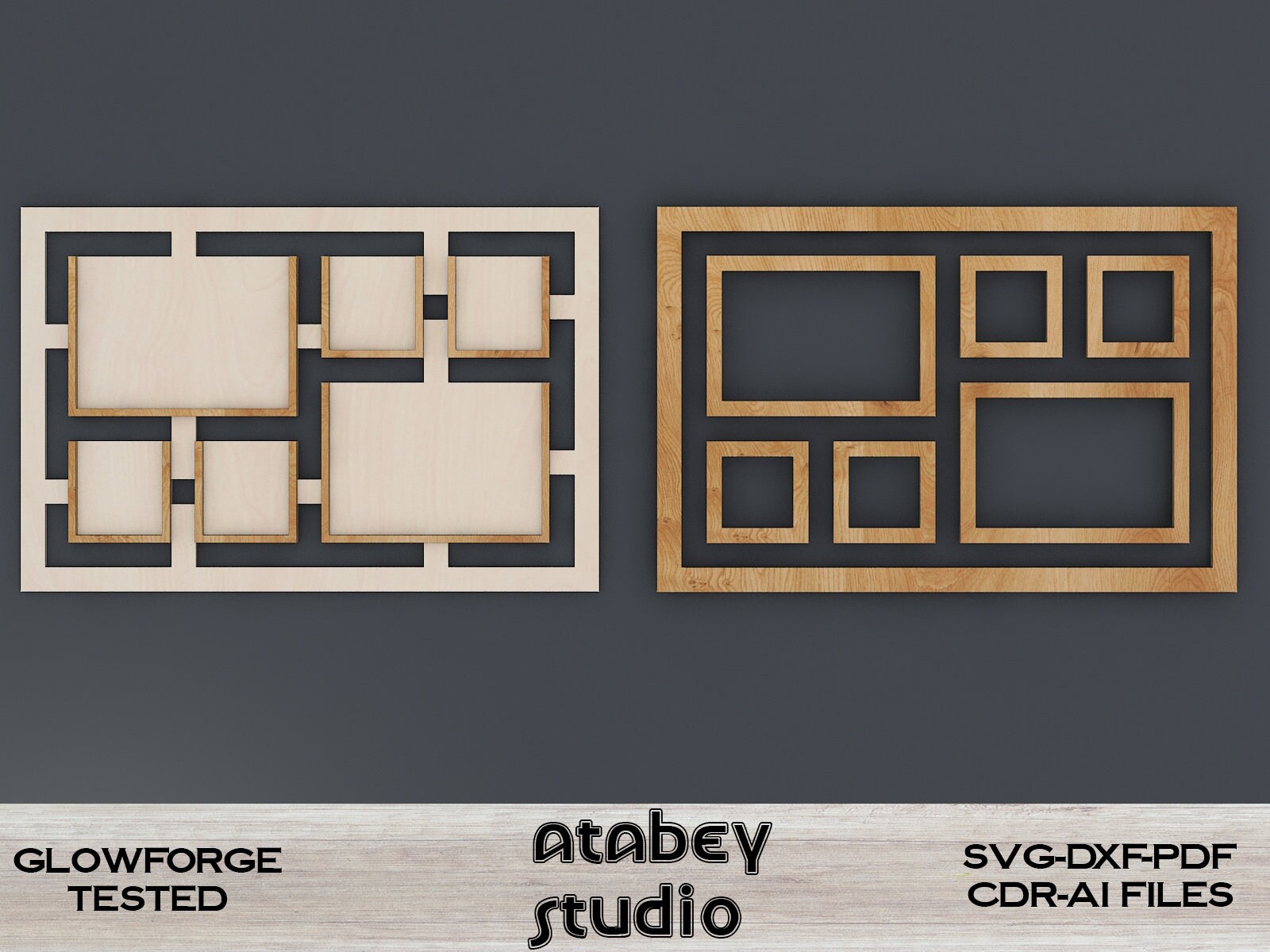 Collage Frame Svg Laser Cut Template Svg Dxf Cdr Fıles - Etsy