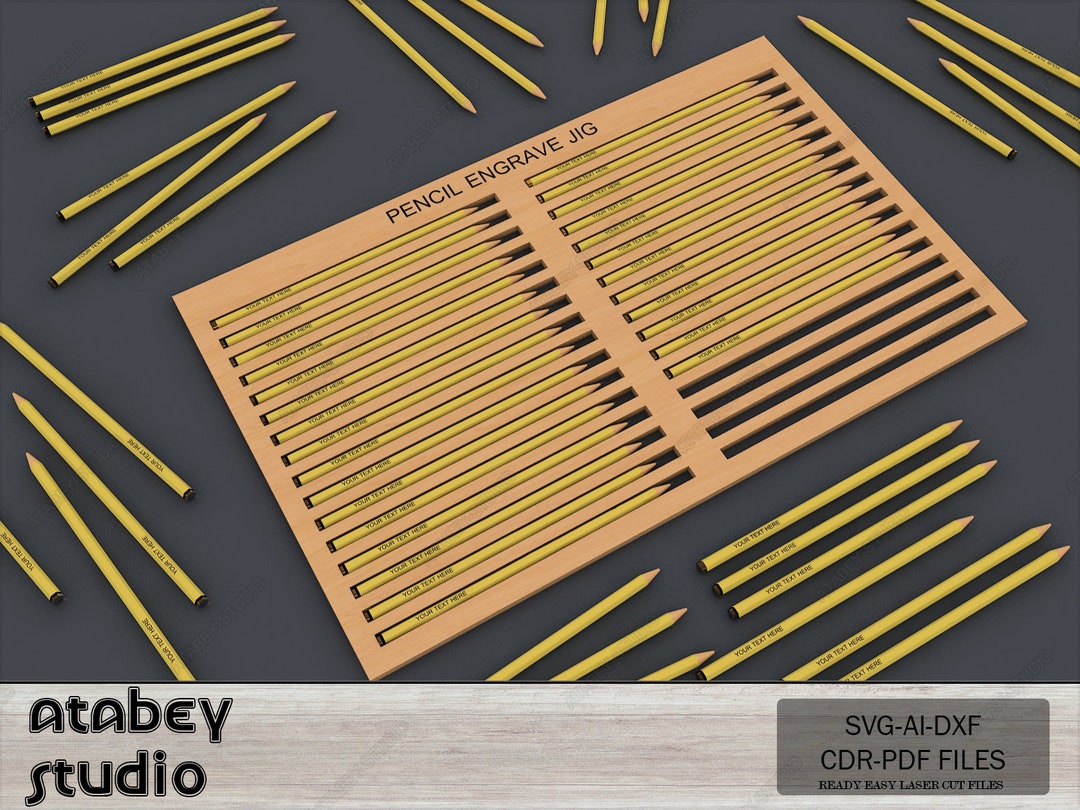 Laser Cut Pencil Engraving Jig - Perfect for Personalization Projects ...