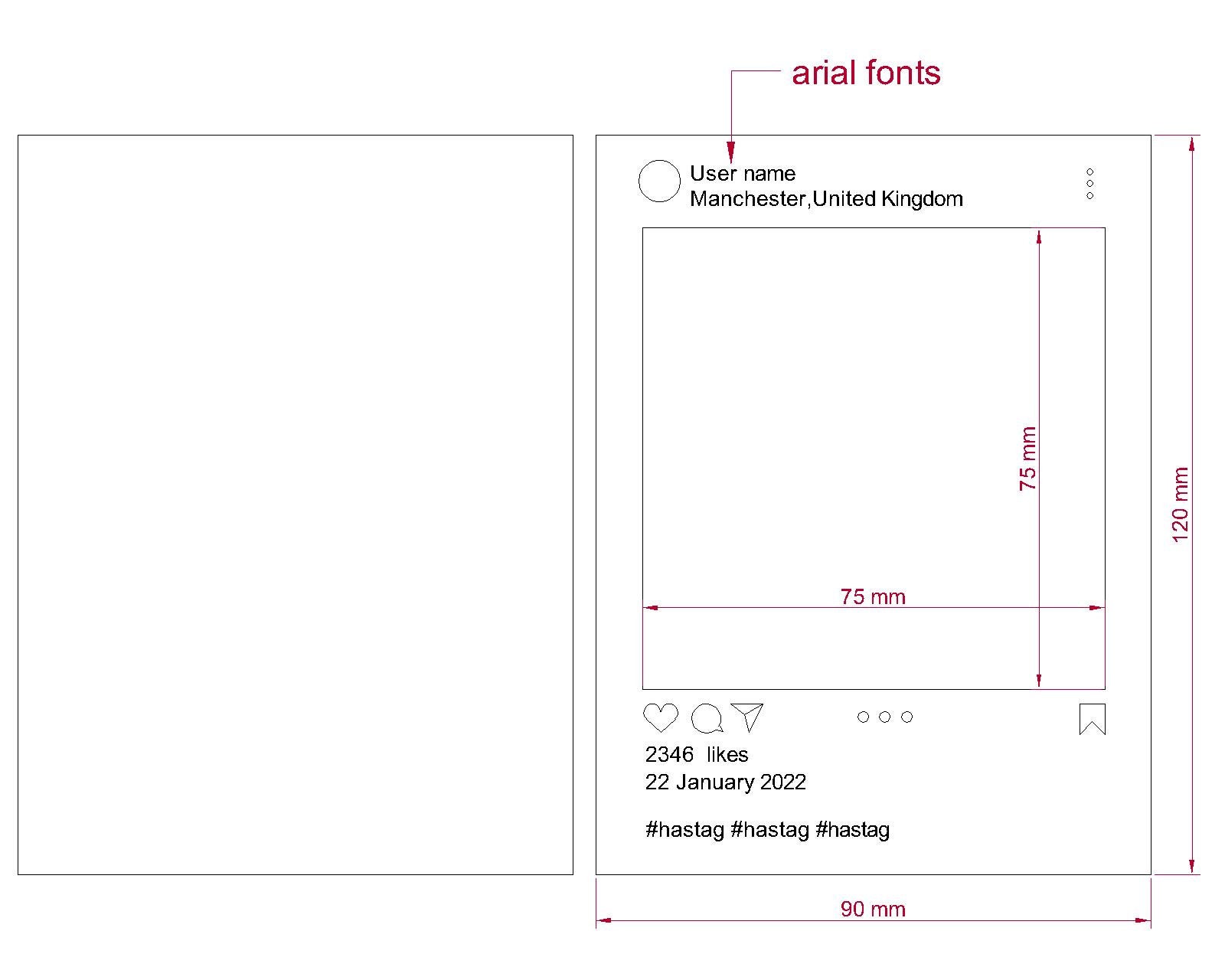 Instagram Frame Laser Cut SVG File Social Media Frame Selfie | Etsy ...