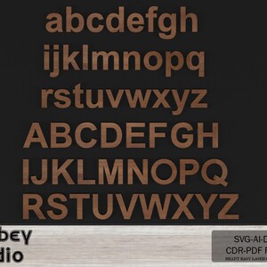 Customizable Wooden Alphabet - Uppercase and Lowercase Letter Cut Plans ...