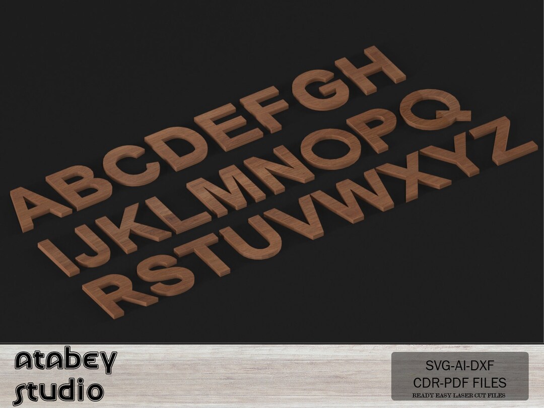 Customizable Wooden Alphabet - Uppercase and Lowercase Letter Cut Plans ...