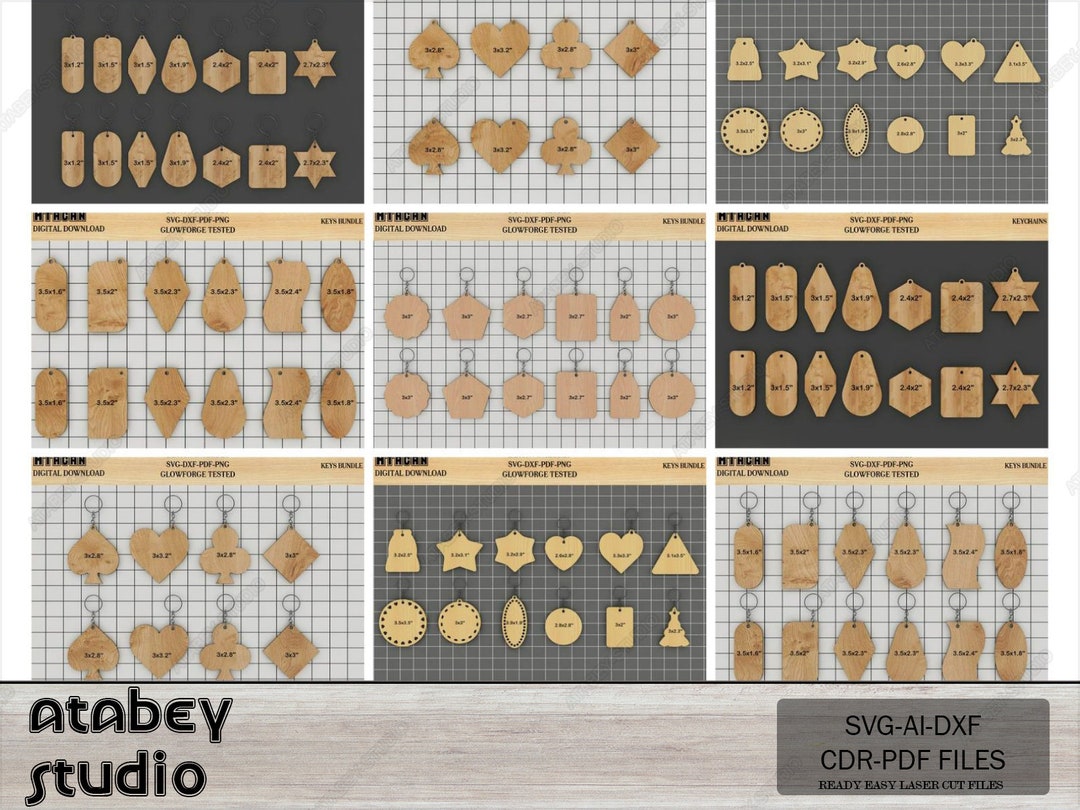 DIY Wooden Keychain Set - Complete Keychains Bundle - Key Chain ...