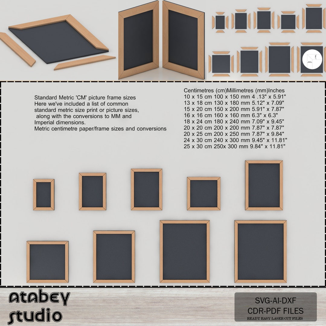 Wooden Frame Cutting Files Ustomizable Wooden Photo Frames Laser Cut ...