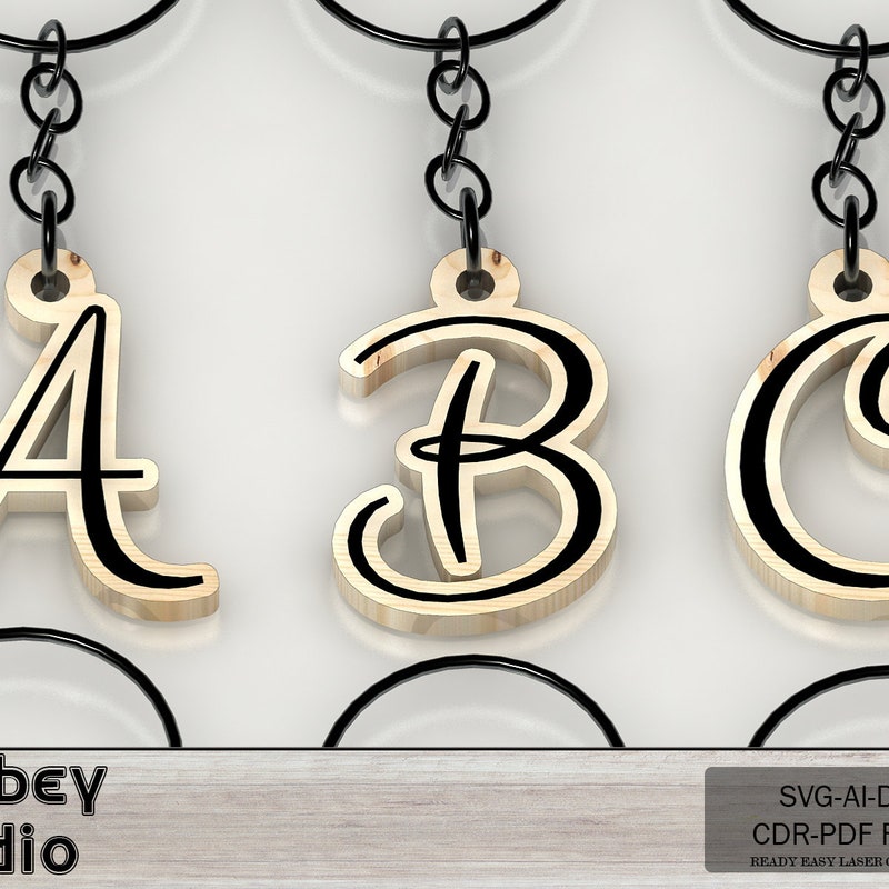 Alphabet Keychain - Etsy