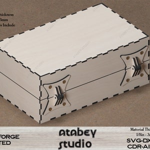 Wood Hinges and Box Laser Cut Files / Hinge Templates for Boxes / Wood ...