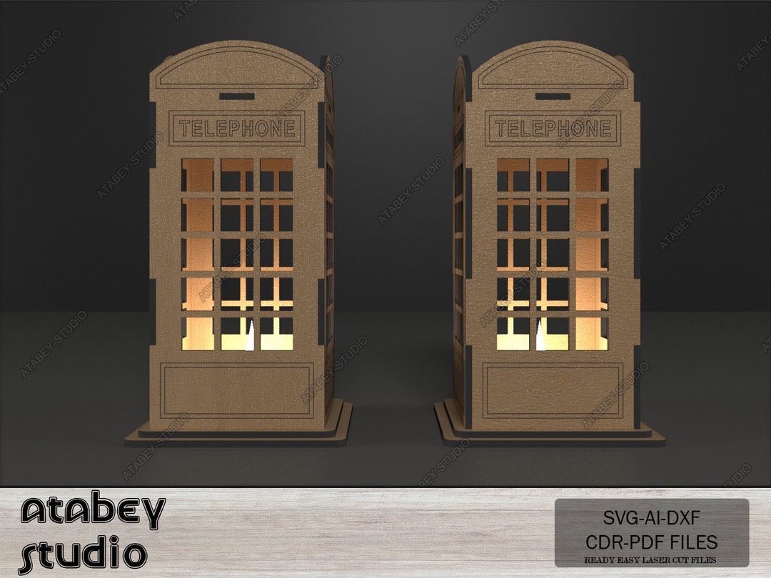 British London Phone Booth Tea Light Holder English Telephone Lantern ...