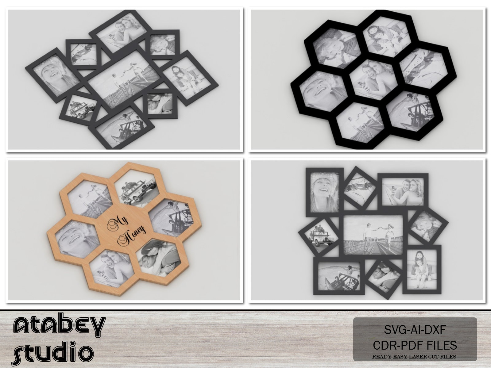 Intricate Honeycomb Multi-photo Frame - DIY Home Decor Wall Art for ...