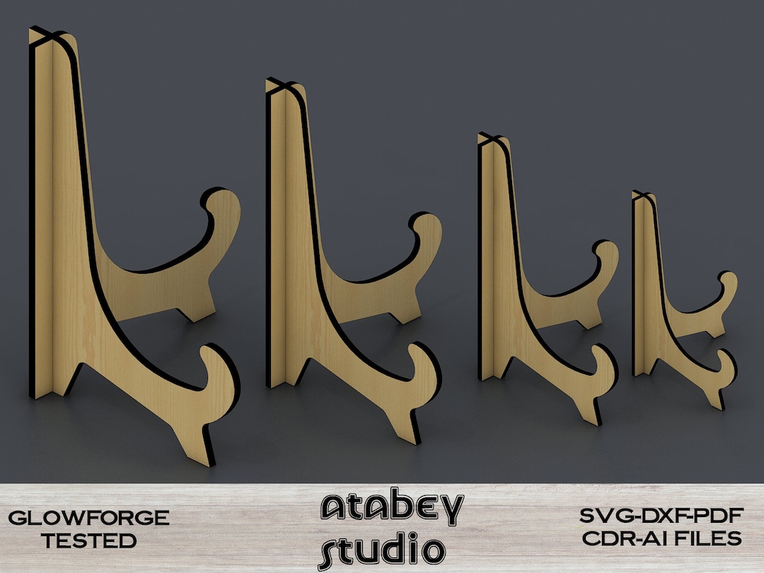 Dish Frame Plate Holder , Easel SVG Files , Plate Display Stand Plywood ...
