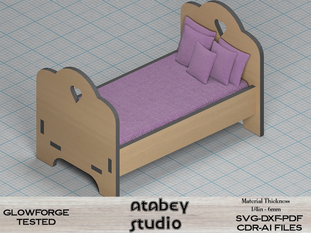 Kid Bed Design Files for Laser Cutting / Toy Mini Baby Bed Designs ...