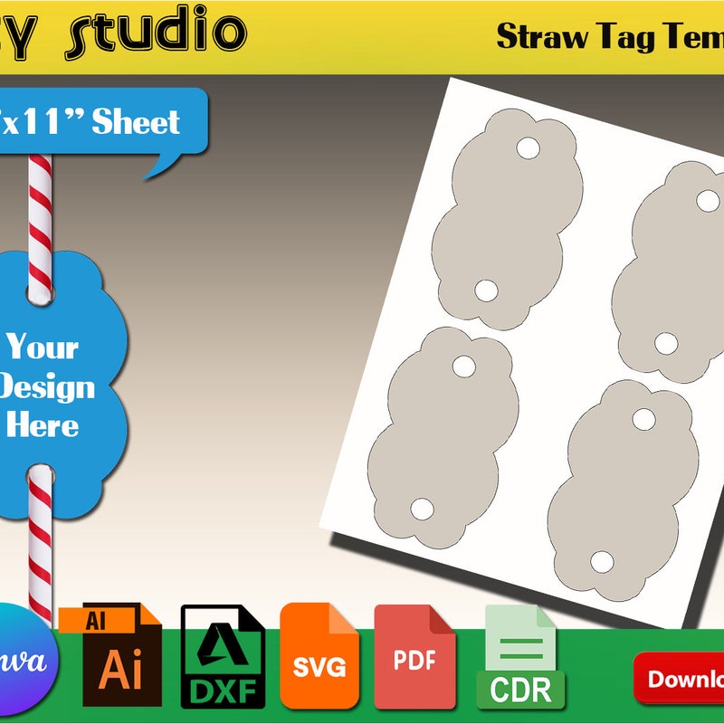 Printable Straw Flag - Etsy