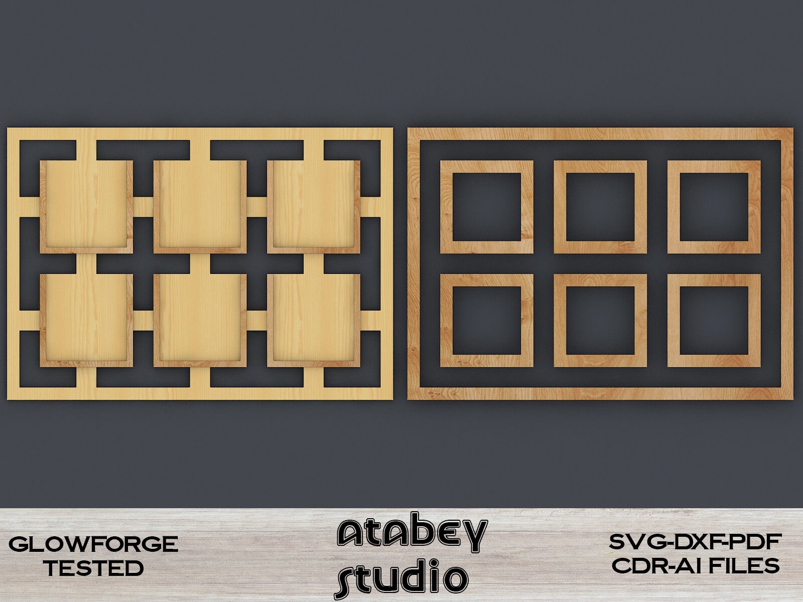 Collage Frame Svg Picture Frame Svg Dxf Cdr Fıles Glowforge - Etsy