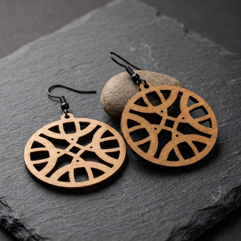 Wooden and Acrylic Earring Design Set - DIY Jewelry Making Templates ...