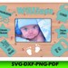 Birth Details Frame Laser Cut File / Baby Announcement Photo Frame Svg ...