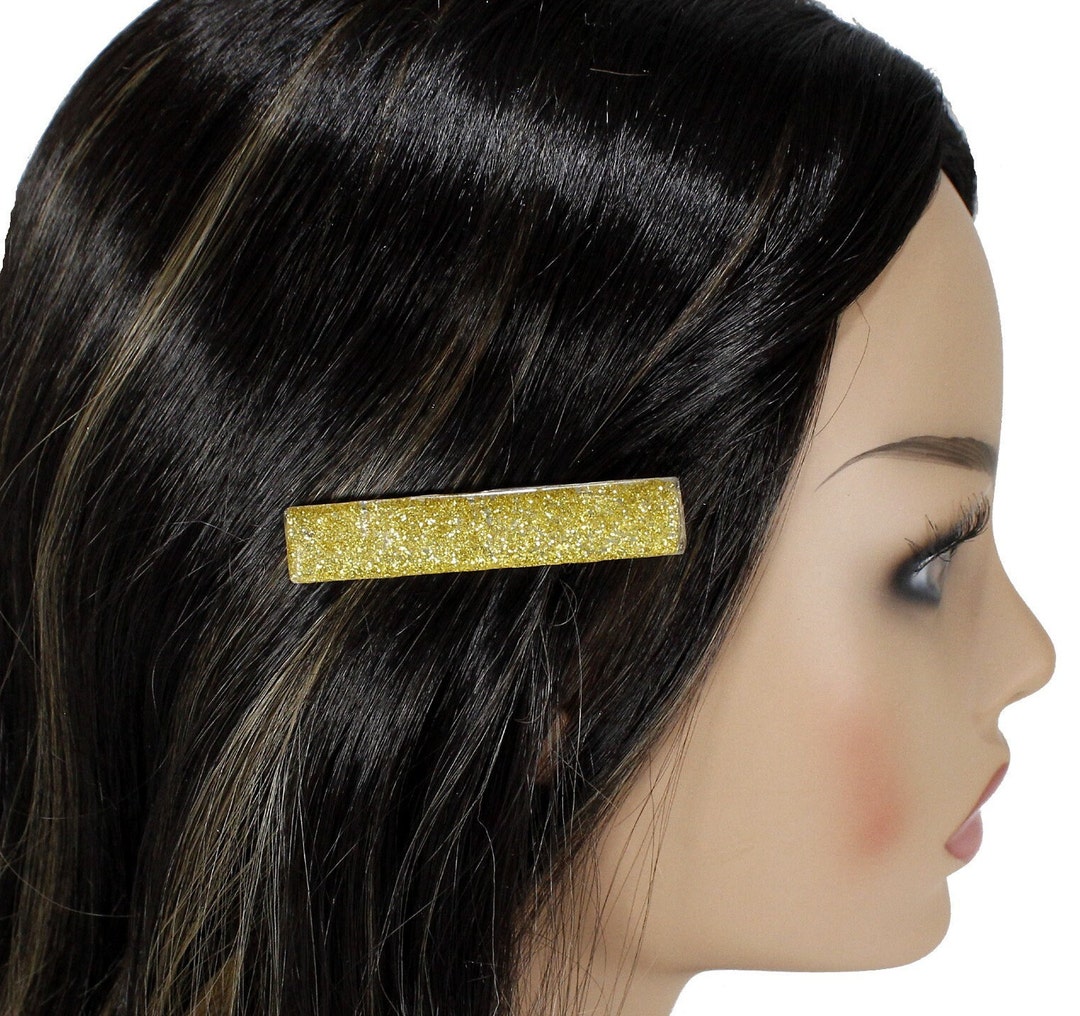 Sparkly Gold Hair Clip Accessory for Women or Girls Cute Alligator Clip ...