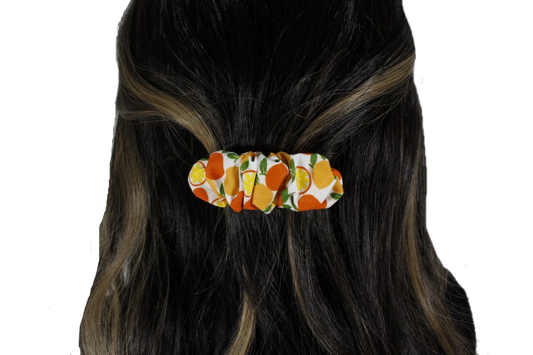 Cute and Playful Fruits Barrette- Scrunchie Hair Clip for Girls ...