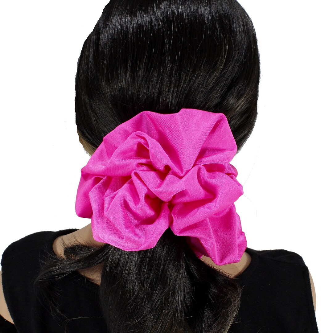 Neon Pink Oversized Scrunchie for Woman Hair Accessories for Thick Hair ...