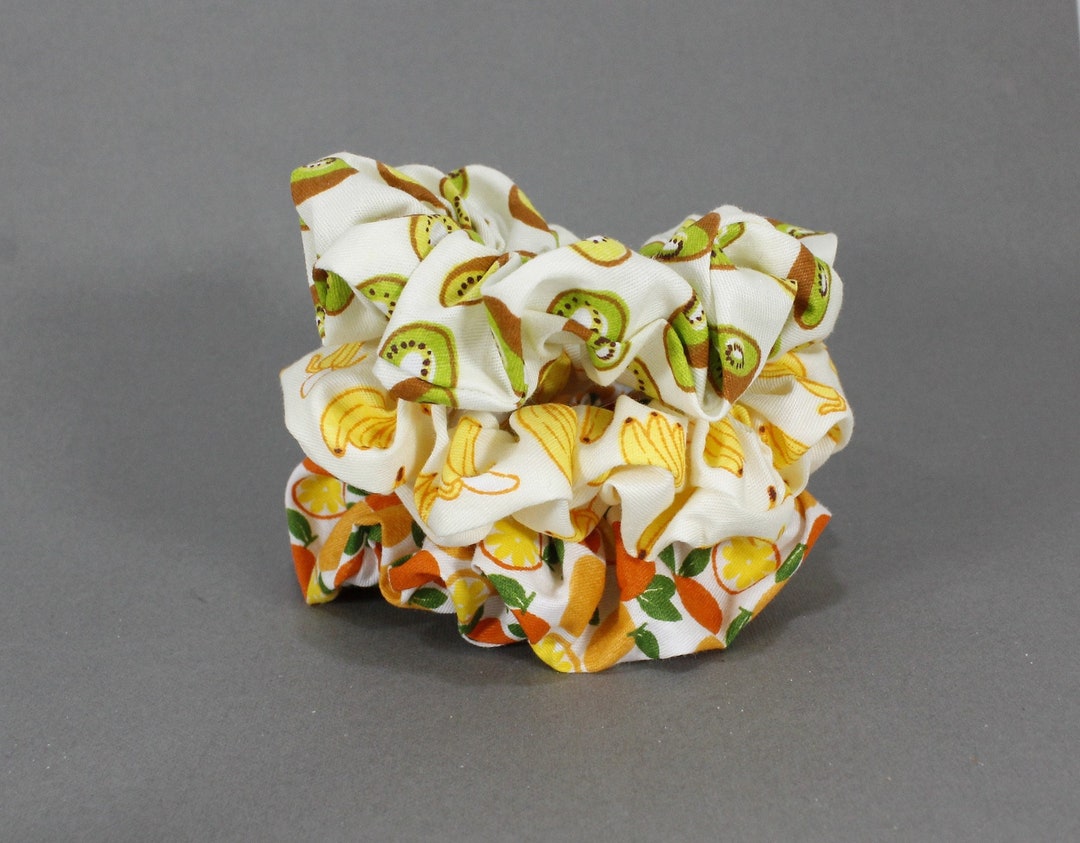 Cute Fruits Hair Scrunchies Pack for Girls Valentine Day Scrunchie ...