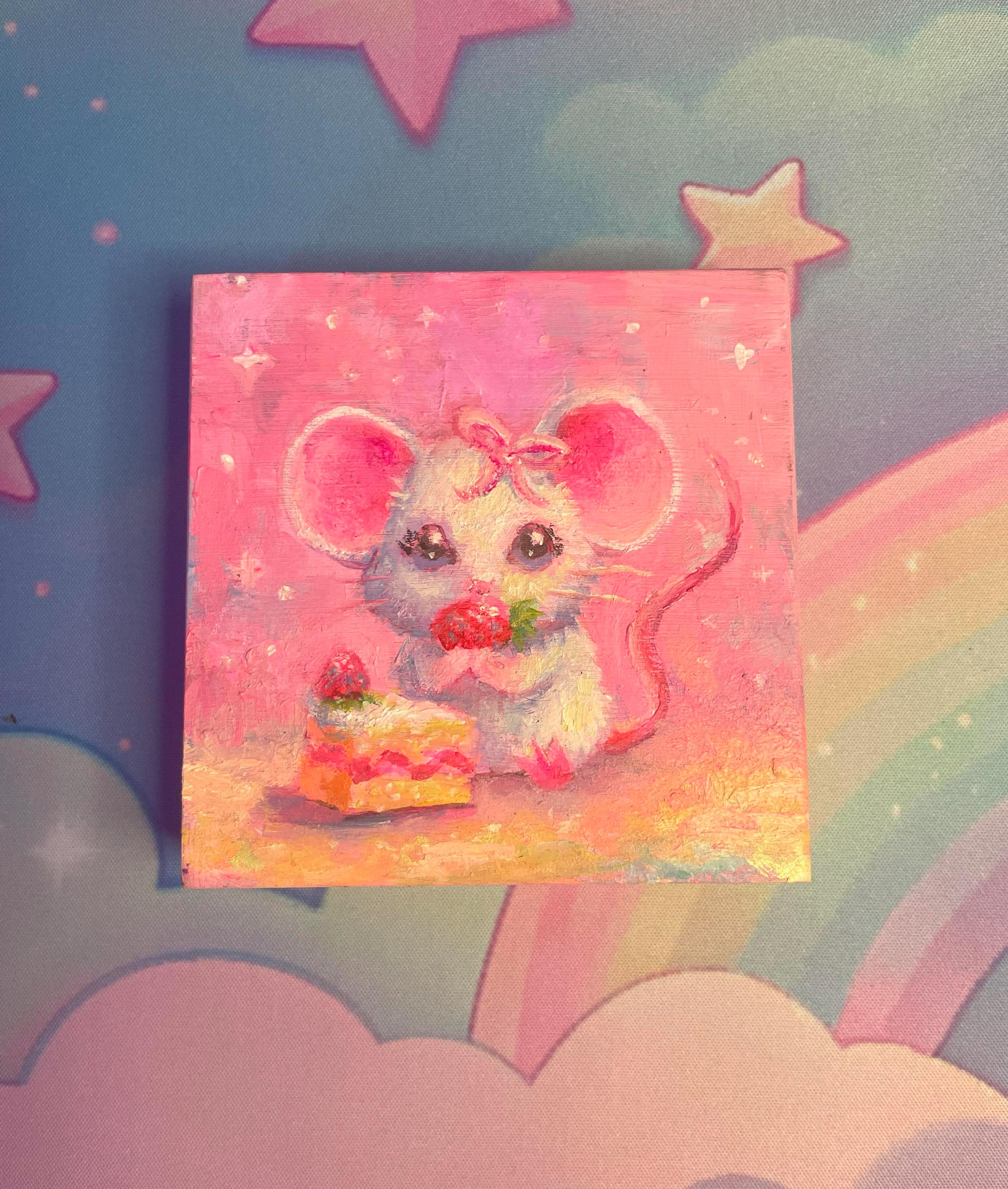 Cutesy Mouse Original Oil Painting - Etsy