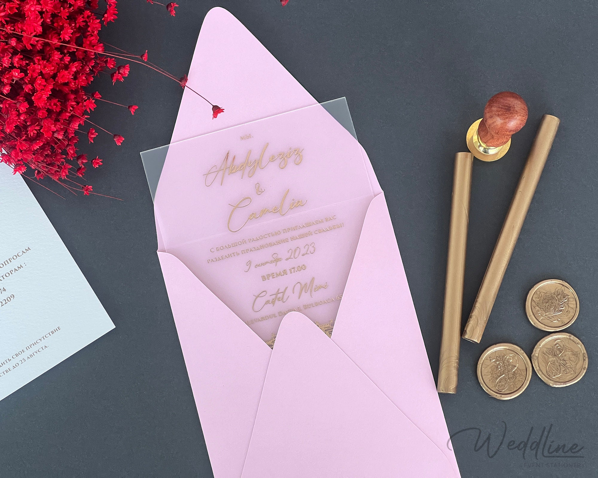 Pink Envelope for Wedding Invitation, Matte Envelopes for Invitations ...