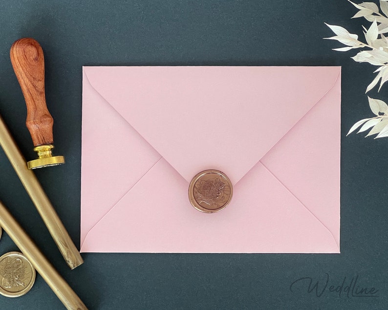 Blush Pink Envelopes for Wedding Invitations, Pale Pink Envelopes for ...