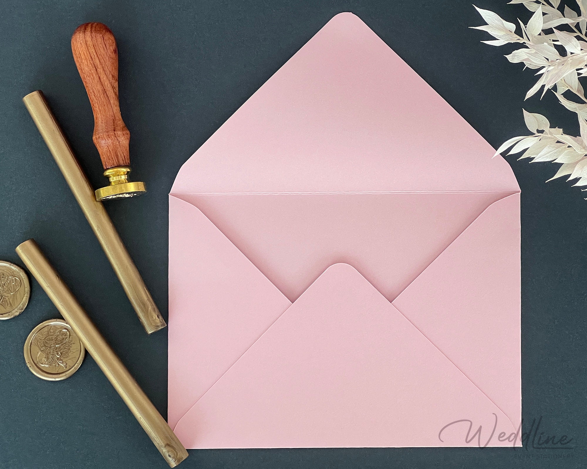 Blush Pink Envelopes for Wedding Invitations, Pale Pink Envelopes for ...