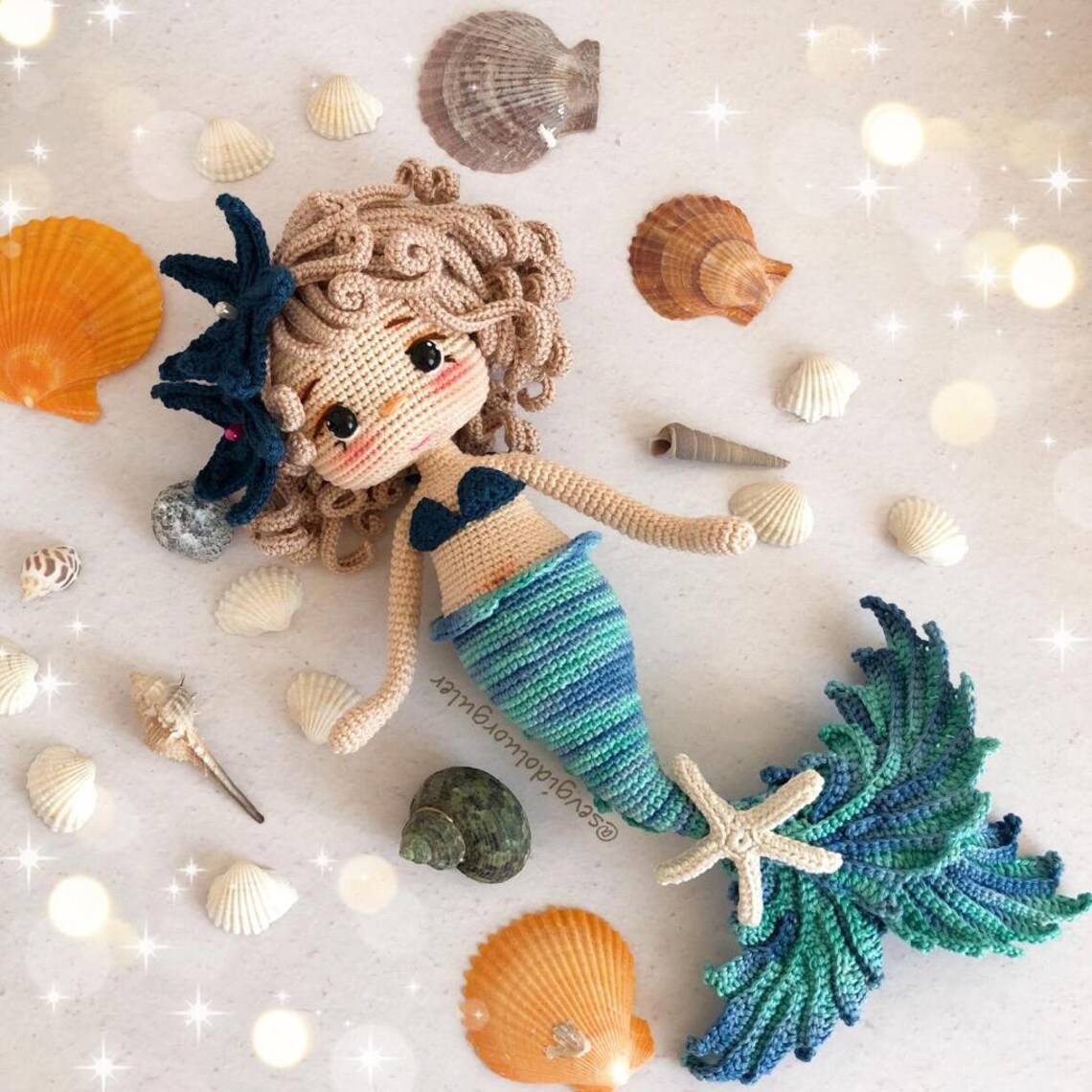 ENGLISH PATTERN Sea Star Mermaid Amigurumi PDF - Etsy