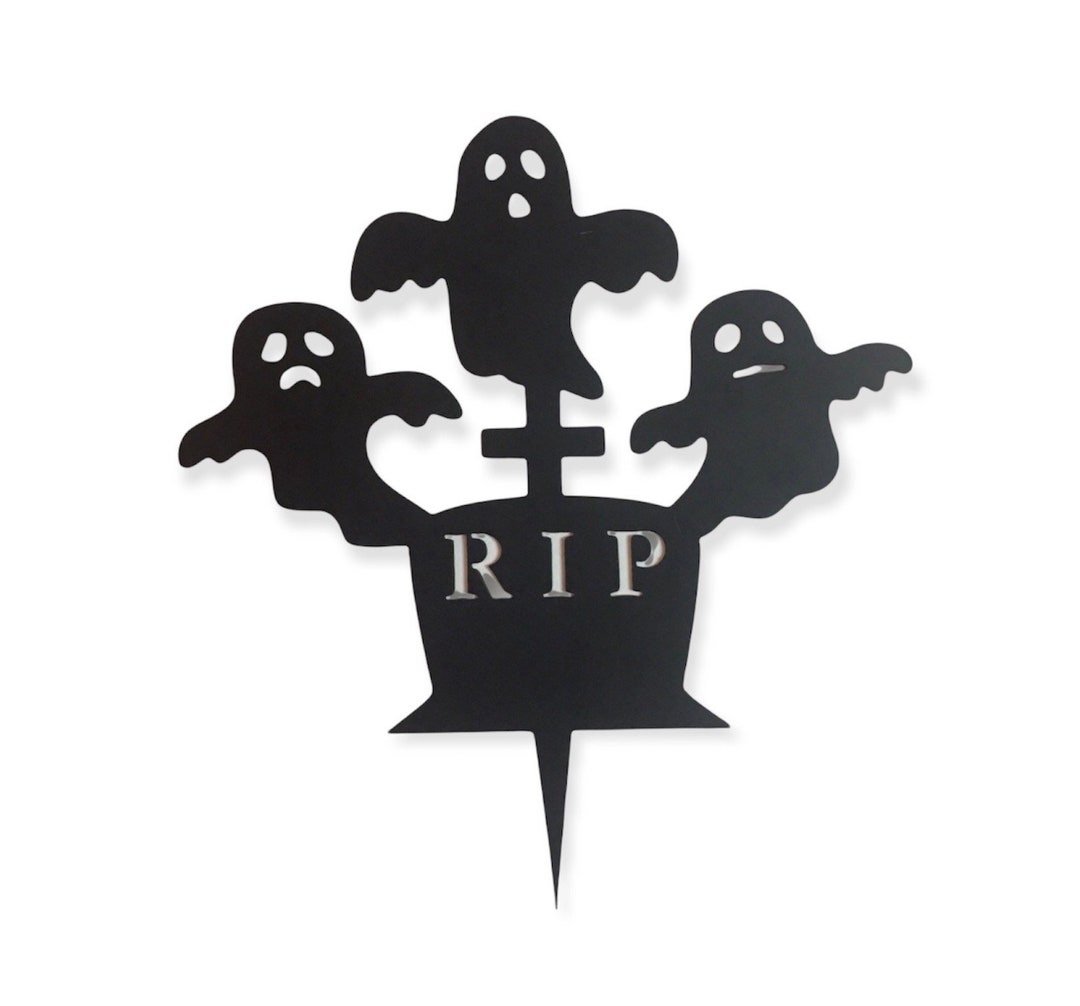Ghost Headstone | Halloween | Cemetary | Yard Art | Stake - Etsy