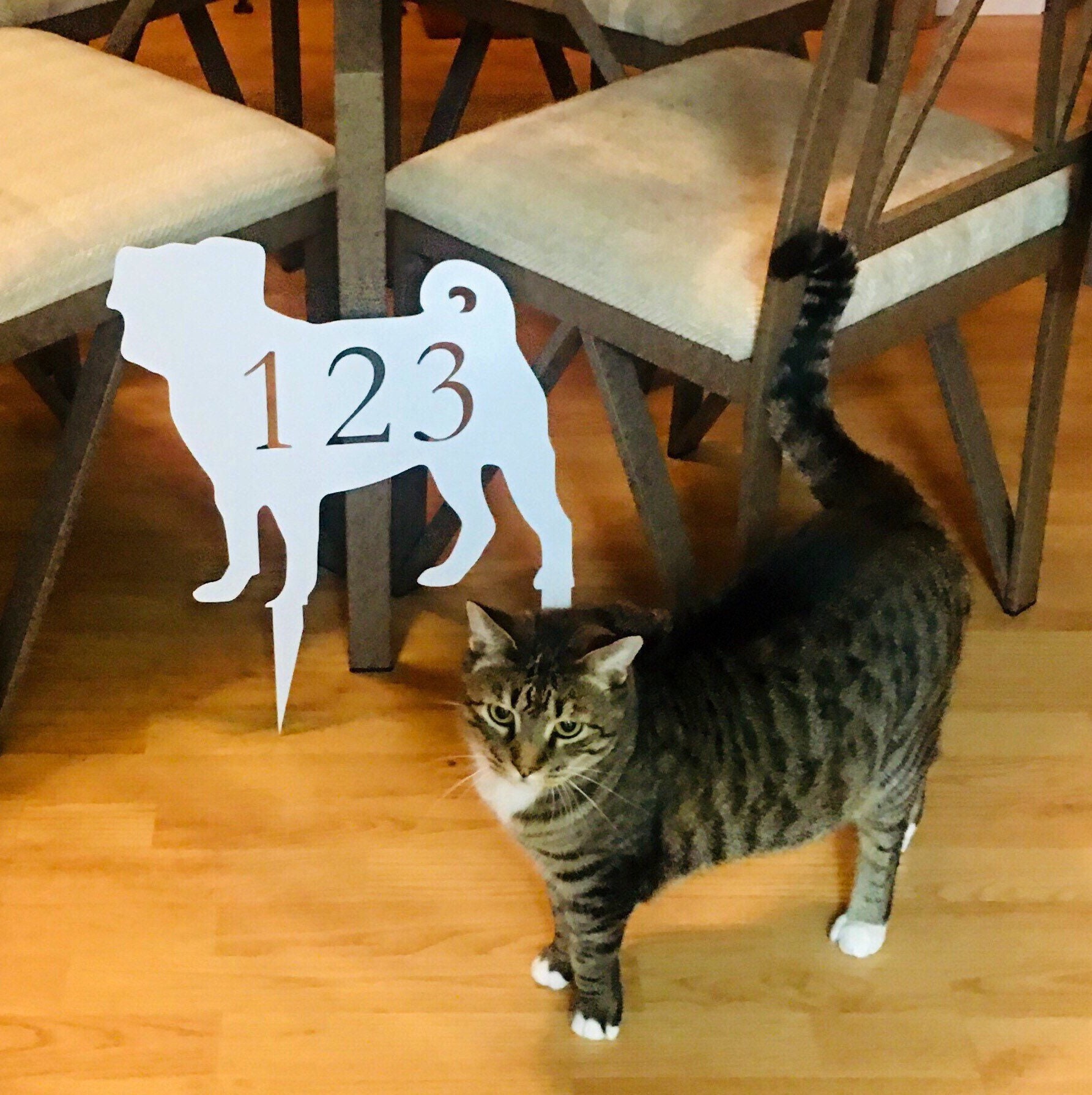 Pug House Number Sign Pug Yard Art Pug Garden Gifts - Etsy