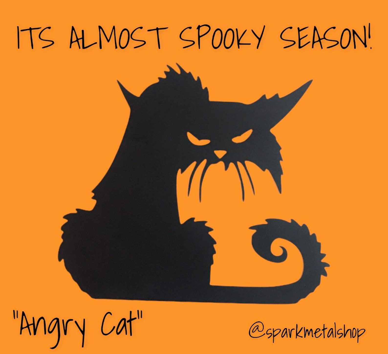 Evil Cat Halloween Cat Decor Black Cat | Etsy