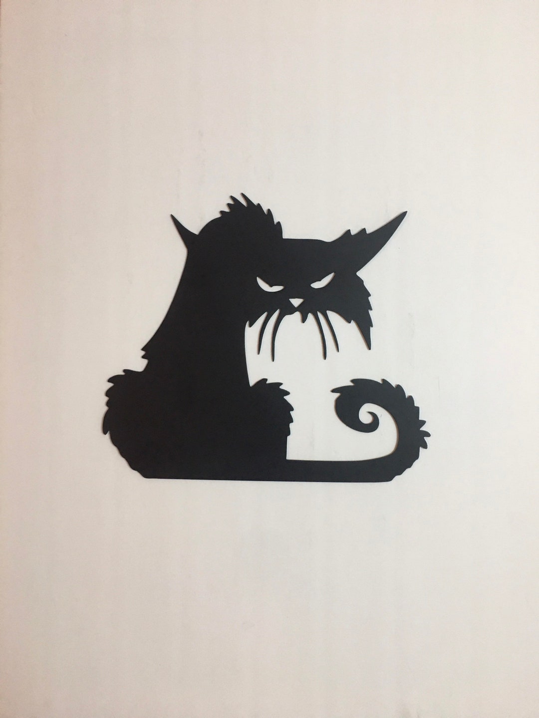 Evil Cat | Halloween Cat Decor | Black Cat - Etsy
