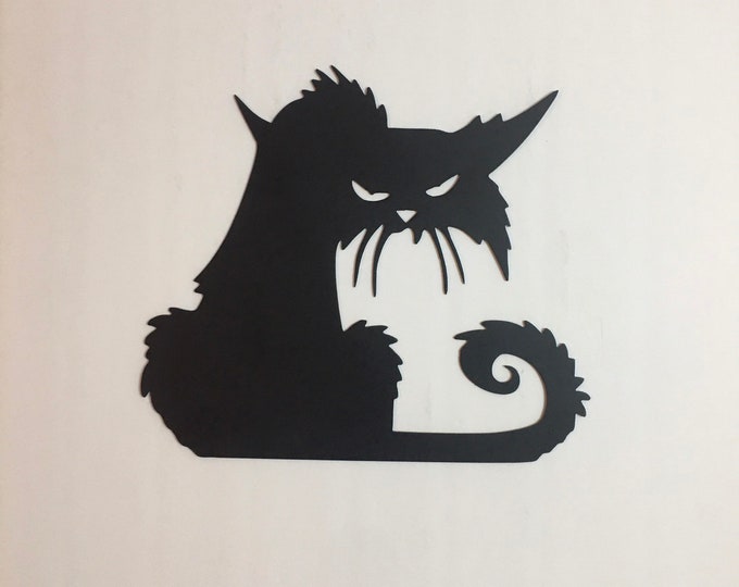 Evil Cat | Halloween Cat Decor | Black Cat - Etsy