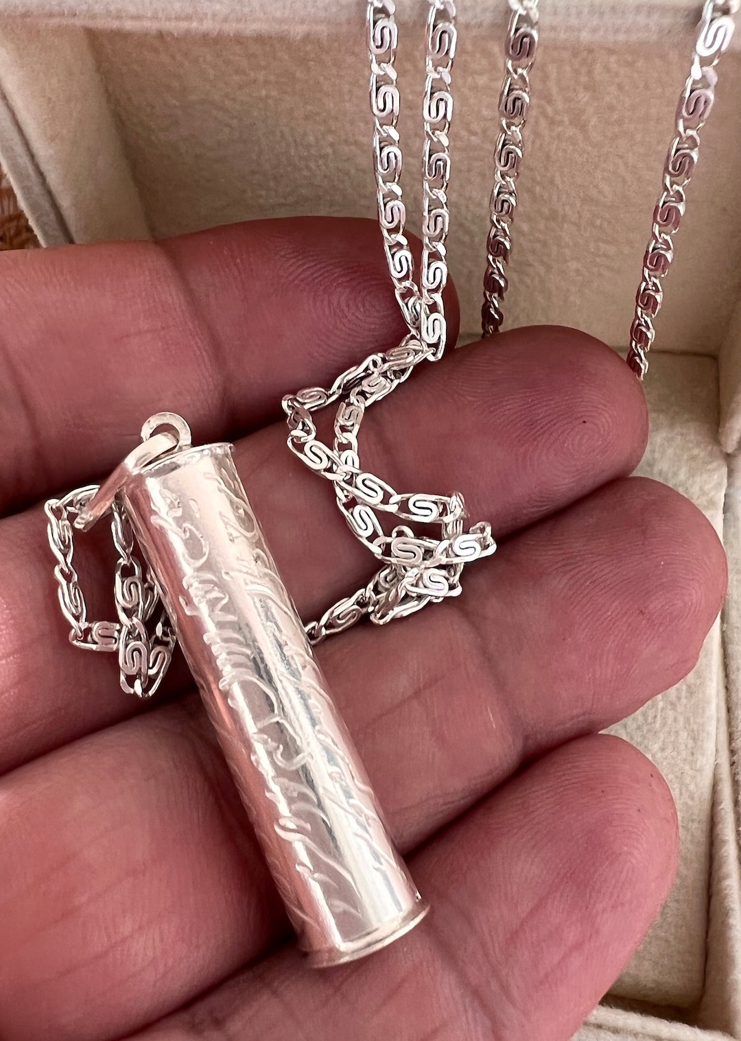 Shia Islamic 925 Sterling Silver Hirz Iman Javad Jawaad on Deer Skin ...