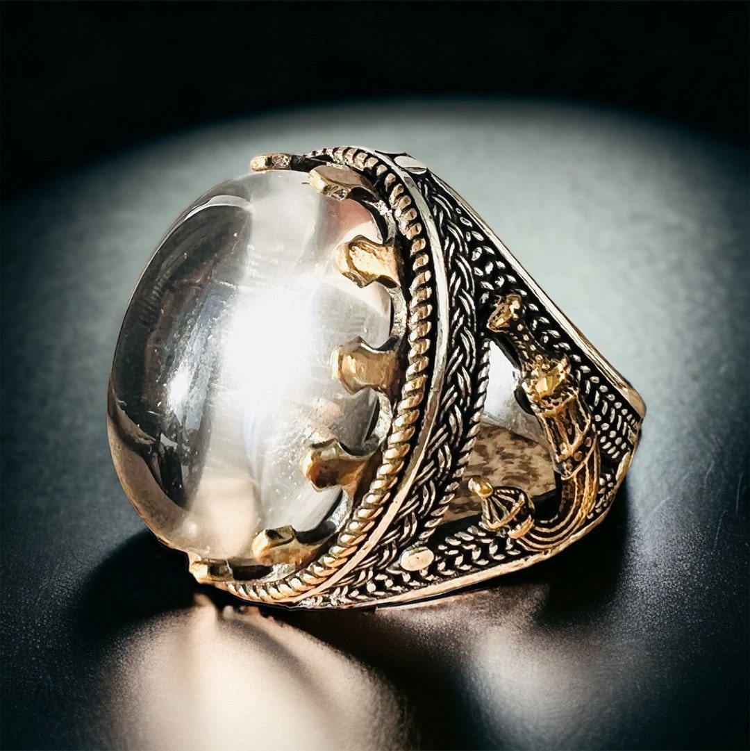 925 Silver Ring Islamic Genuine Dur Najaf Oval Shia Moslem - Etsy
