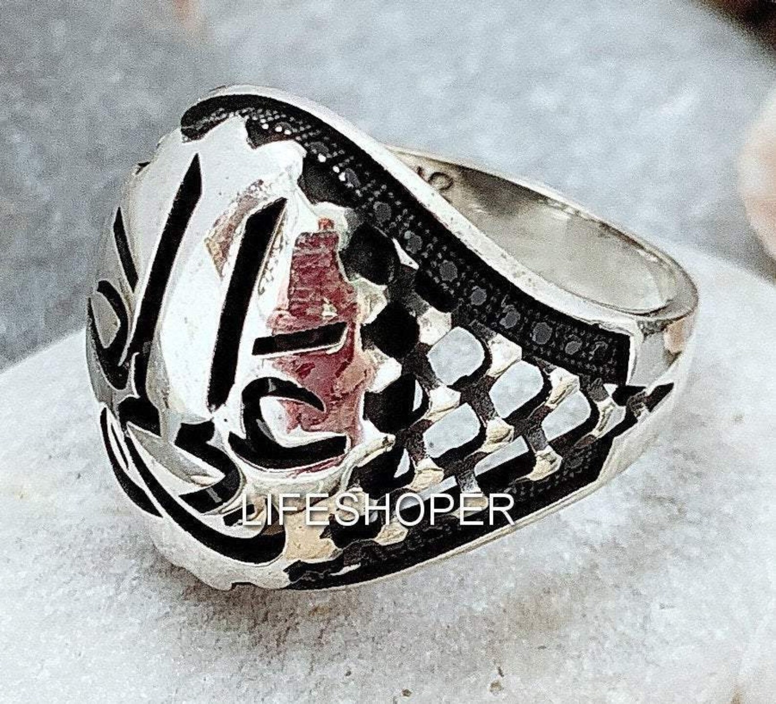 Handmade Solid 925 Sterling Silver Hz. Ali Arabic Calligraphy | Etsy