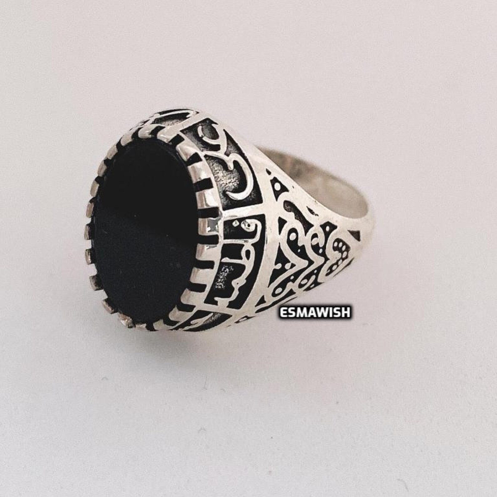 Handmade Shia Allah Ring Men's Woman's Yemeni Aqeeq - Etsy