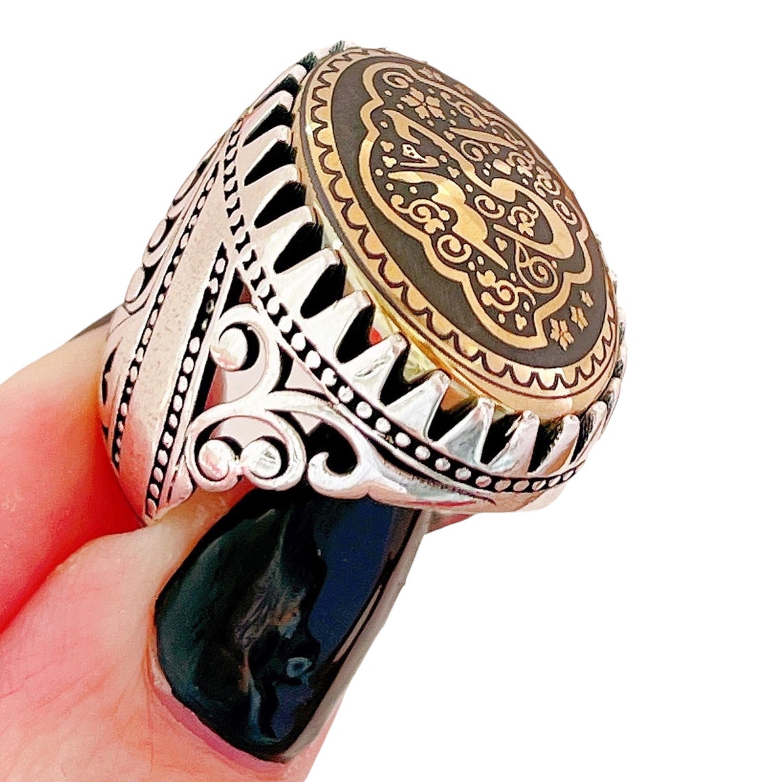 Arabic Shia Islamic Islam Calligraphy Men Woman Ring Special - Etsy