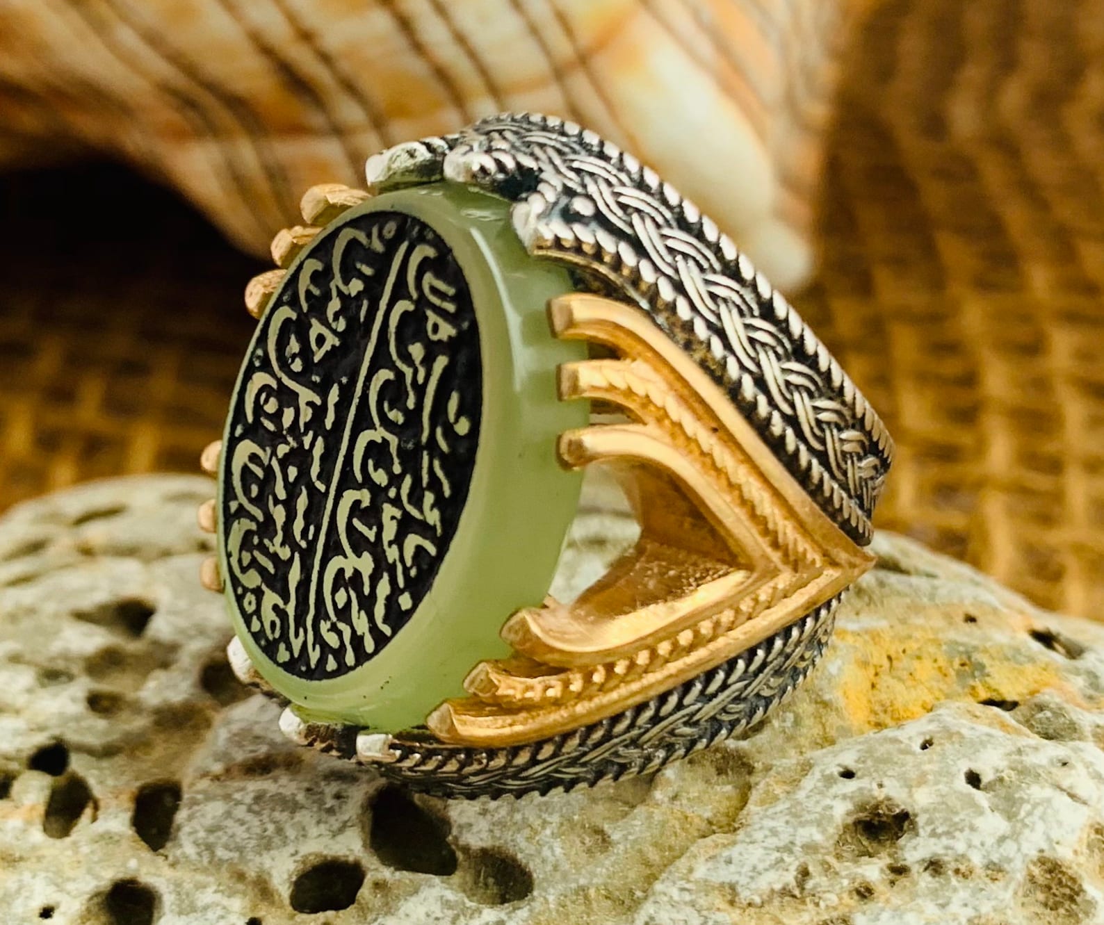 Islamic Ring Moslem Muslim Shia Ring Arabic Quran Calligraphy - Etsy