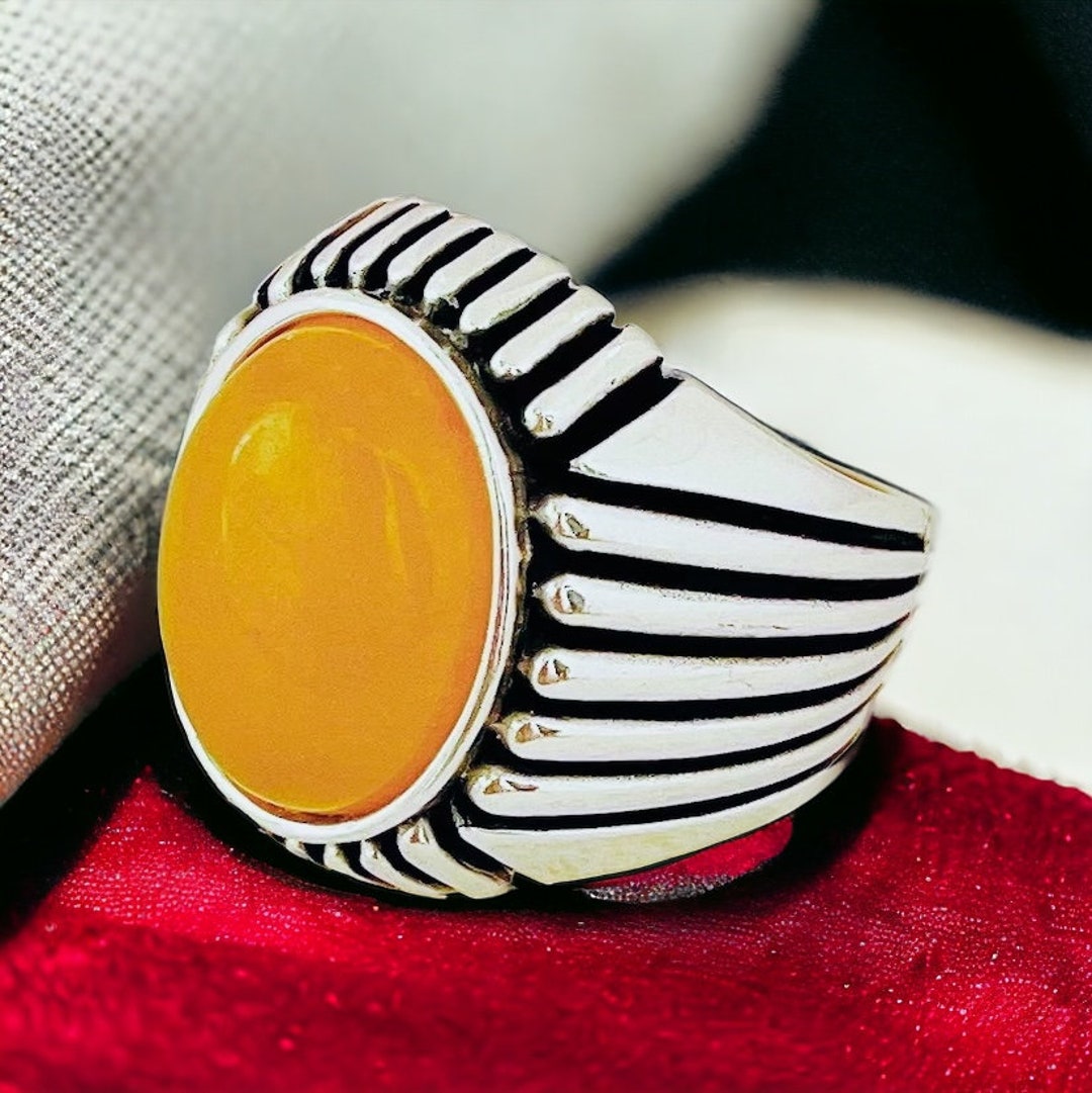 Amulet Taweez for Protection Men Ring Natural Big Sharaf Shams Dua ...