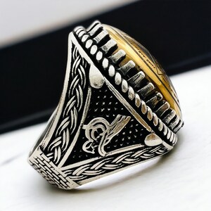 Genuine Hadid Cini, Seal of Solomon Ring, Sterling Silver Islamic ...