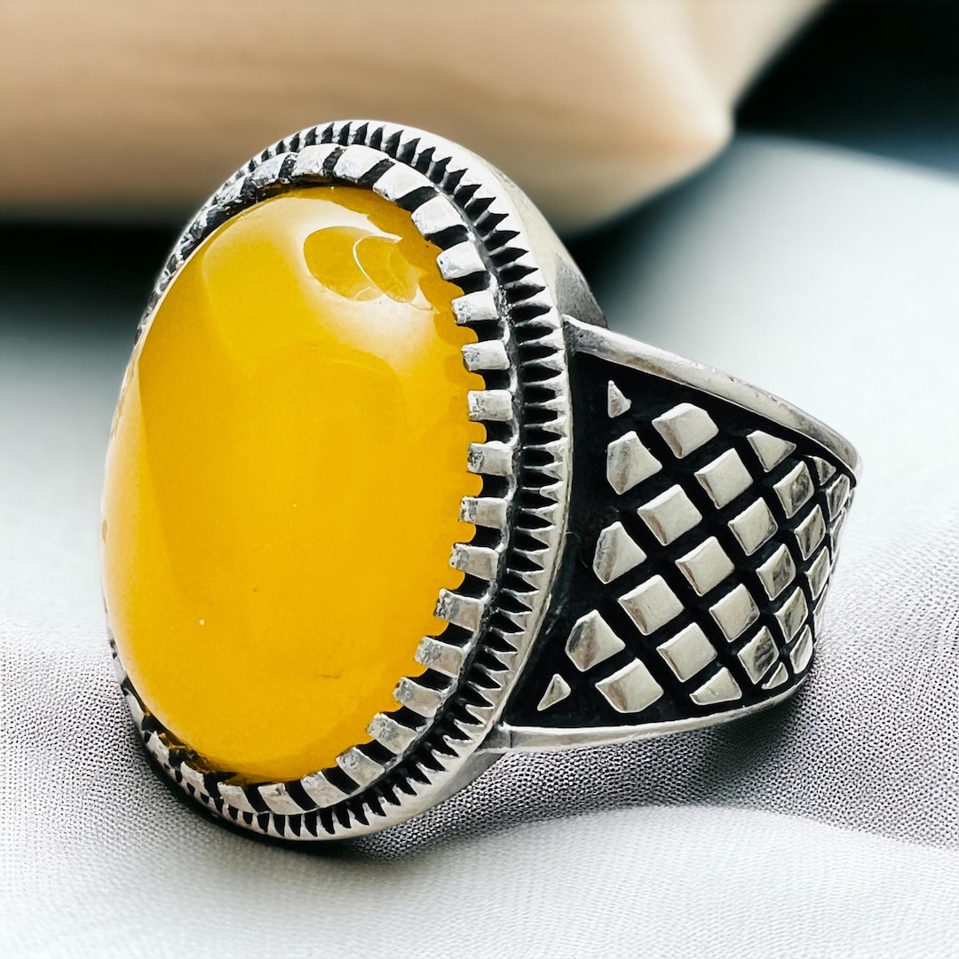 Amulet Taweez for Protection Men Ring Natural Big Sharaf Shams Dua ...