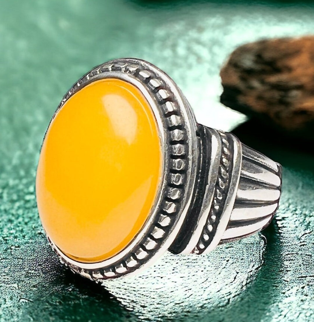 Amulet Taweez for Protection Men Ring Natural Big Sharaf Shams Dua ...