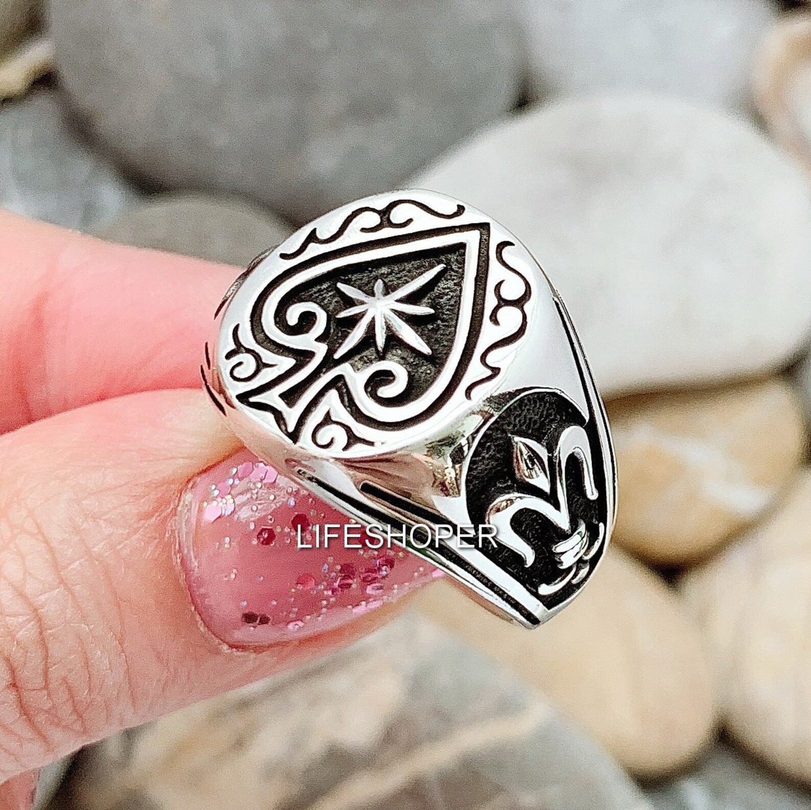 Poker Ring Gambling Ring Black Jack Clubs Ring Spades | Etsy