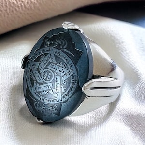Sterling Silver Seal of Solomon Ring: Islamic Talisman Jewelry - Etsy