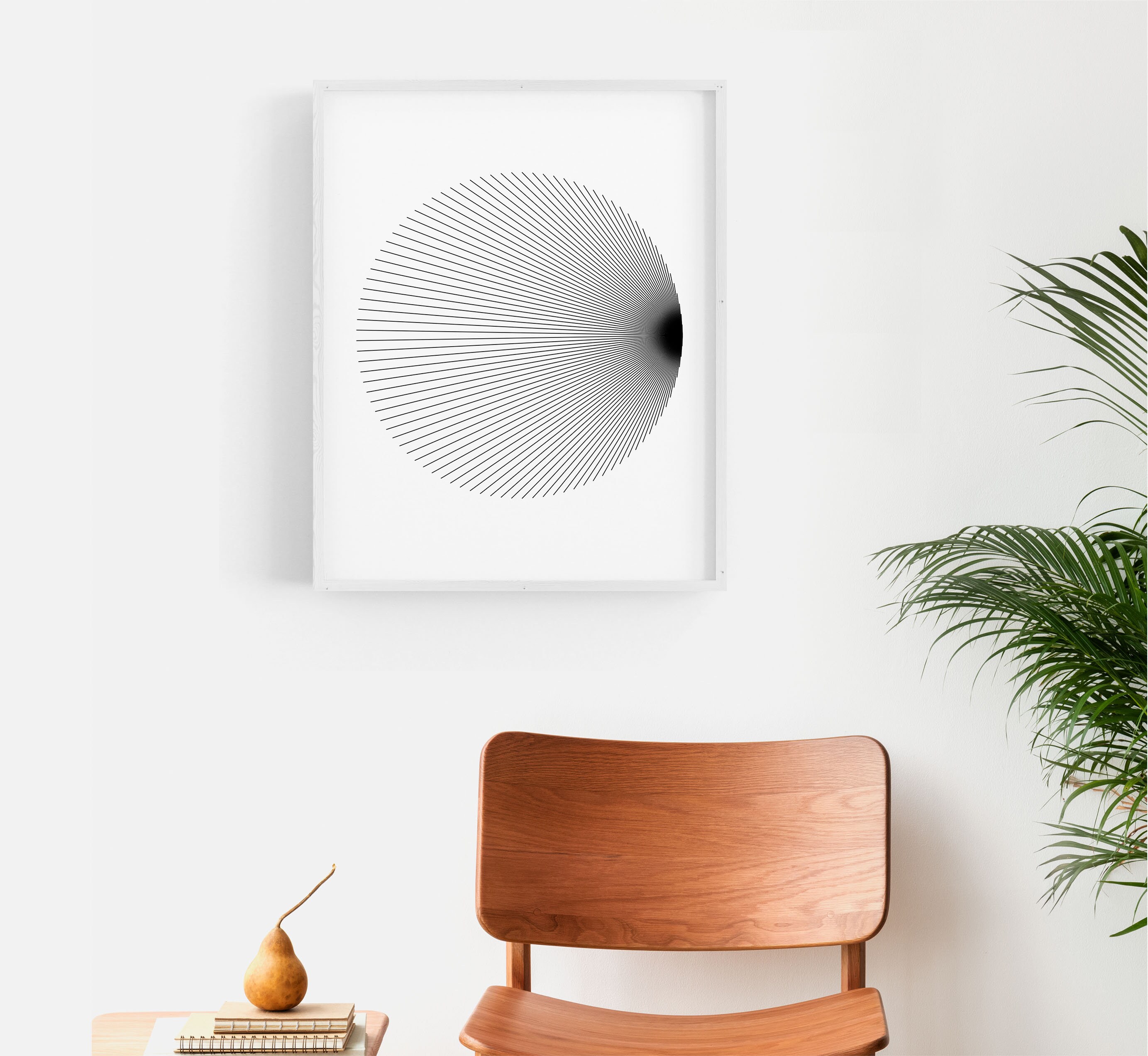 Circle Array // Line Art // Modern Art // Black & White // - Etsy