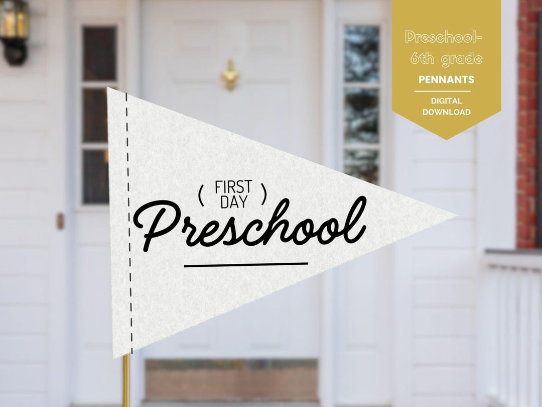 First Day Printable Pennant Flags / Digital Download / Back-to-school ...