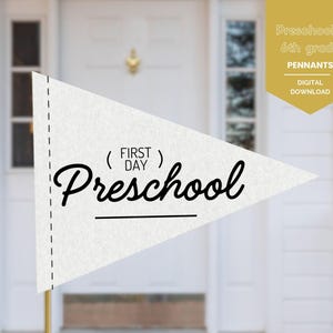 First Day Printable Pennant Flags / Digital Download / Back-to-school ...