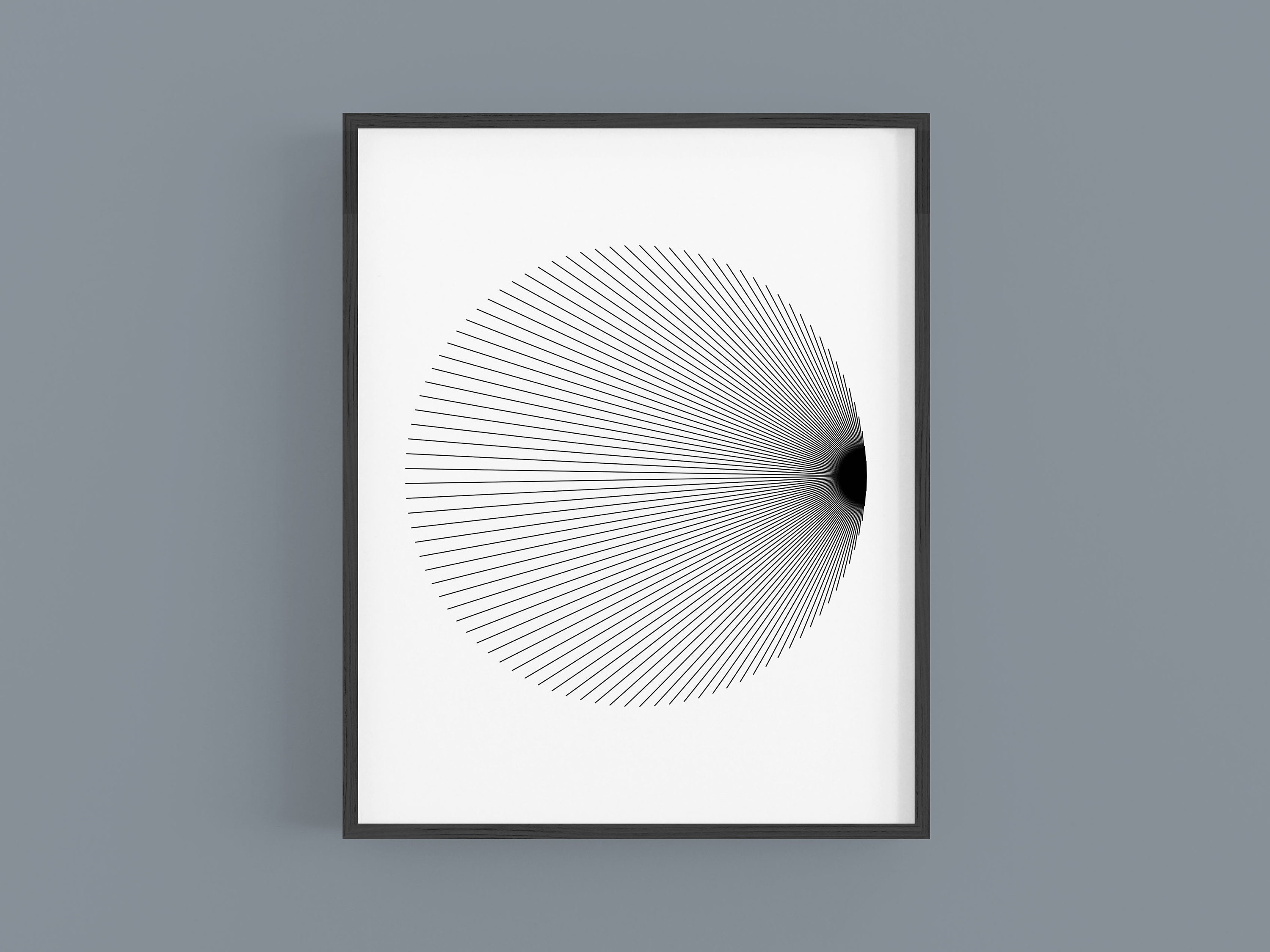 Circle Array // Line Art // Modern Art // Black & White // - Etsy