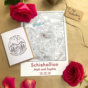 Adventure Mountains Valentine's Day Card, Greeting's Card, Anniversary ...